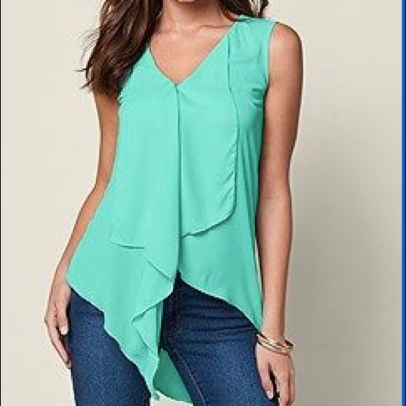 VENUS | Tops | Venus Pink Flowy Top In Xl | Poshmark